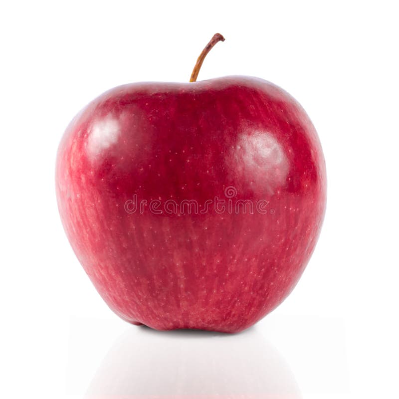 Red Apple on a White Background Stock Image - Image of healthy, organic ...