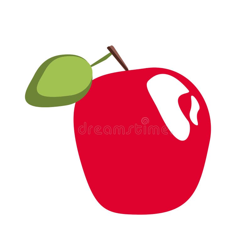 Simple Whole Red Apple Stock Illustrations – 408 Simple Whole Red Apple ...