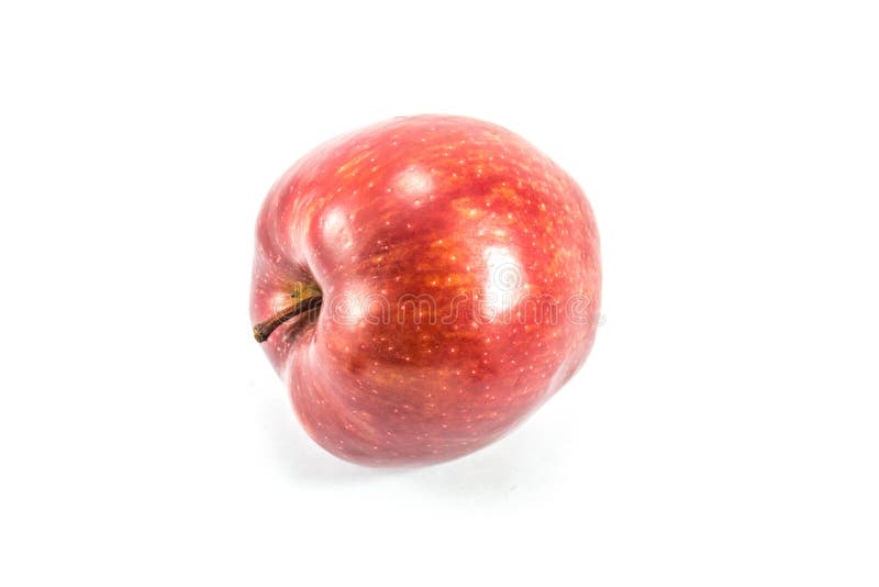 Red Apple on a White Background Stock Photo - Image of fruit, macro ...
