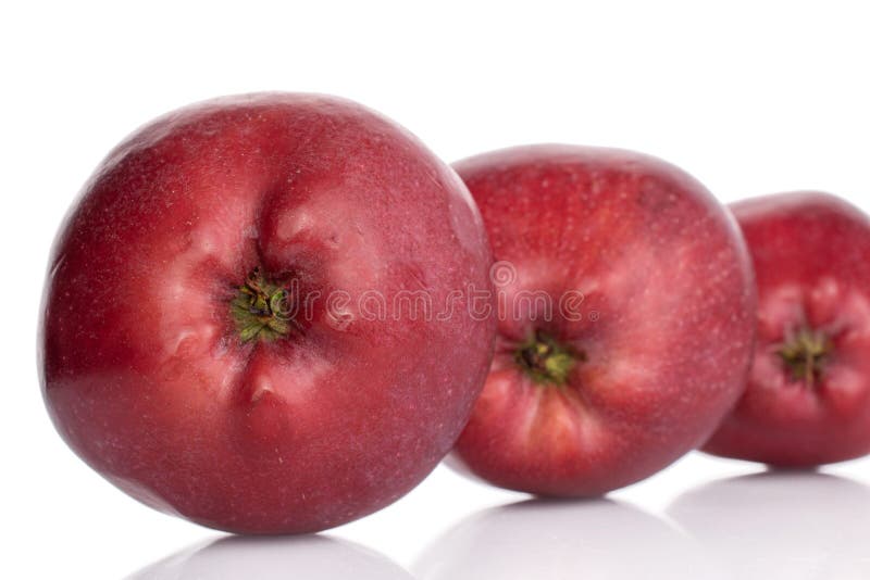 Red apple on white stock image. Image of isolated, refreshment - 180256569
