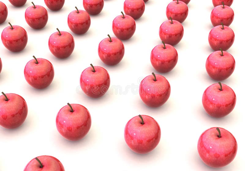 Red Apples Arrayed in a Rows Stock Photo - Image of fruit, apple: 27496726