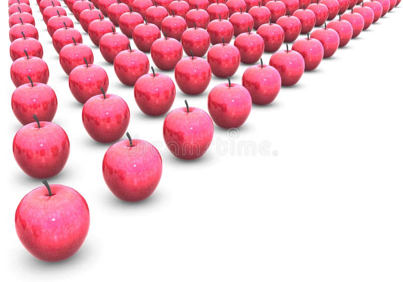 Red Apples Arrayed in a Rows Stock Image - Image of health, juicy: 27496727