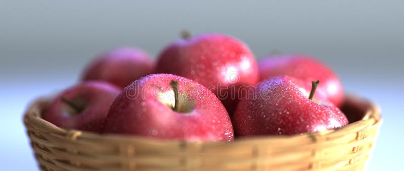 Red apples in basket stock photo. Image of basket, apples - 5371140