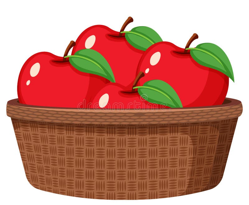 Cartoon Apple Basket