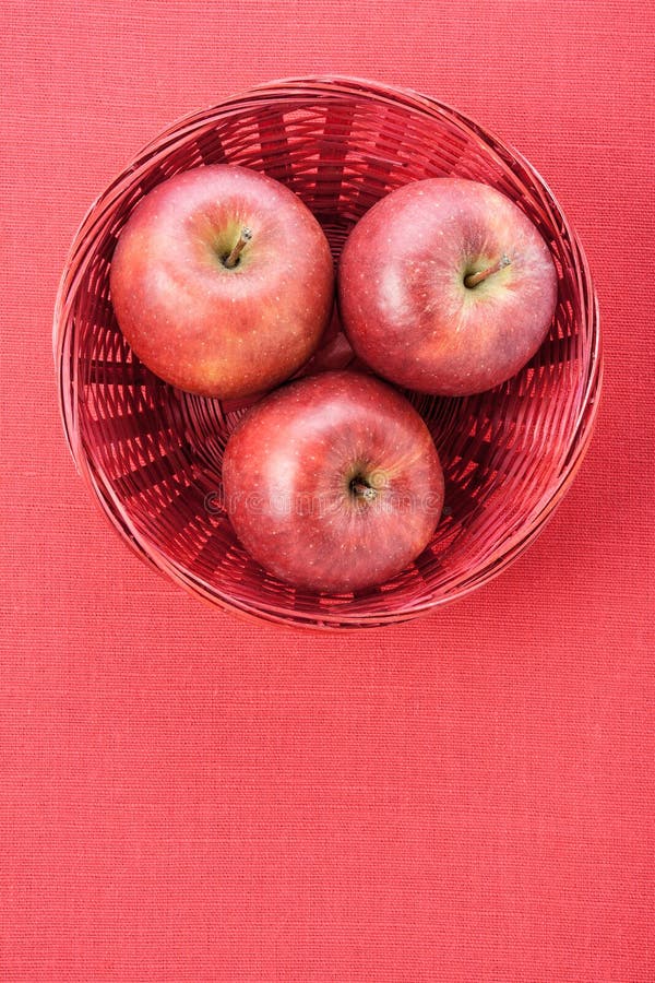 Red Apples Basket stock photo. Image of fruits, basket - 63836538