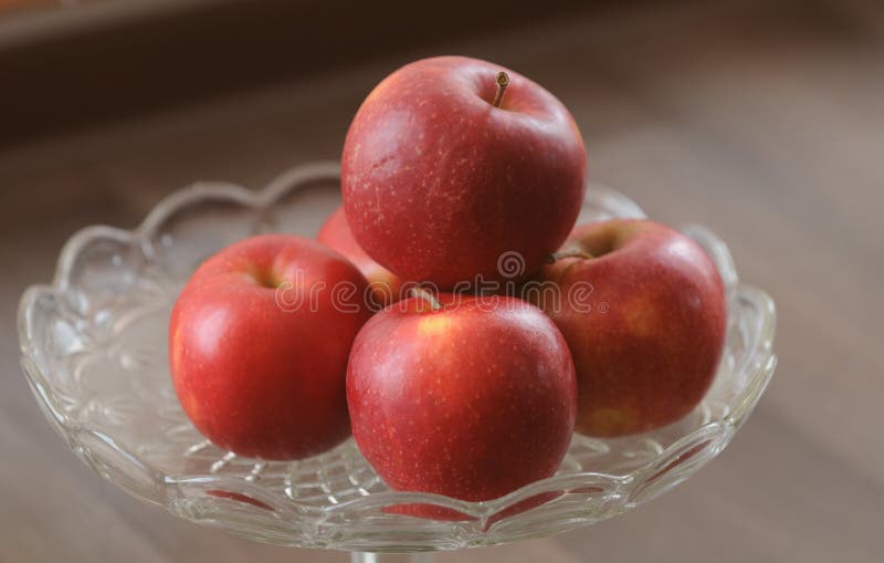 Red Apples stock photo. Image of eating, tray, plate - 85617694
