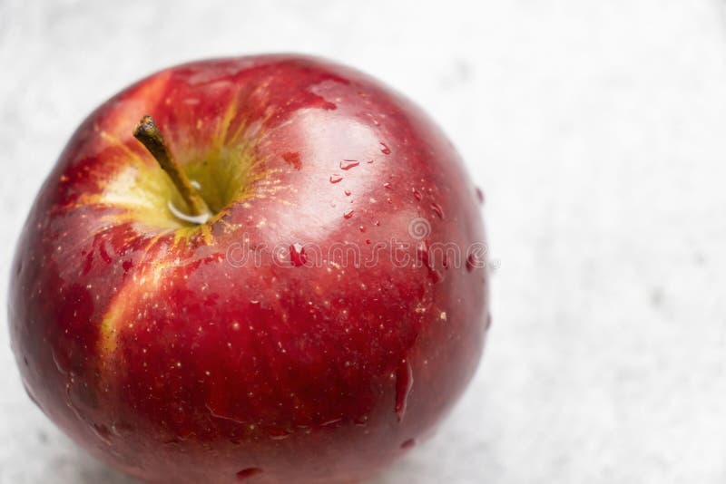 Red Apples on a Gray Background. Stock Photo - Image of sweet, apples ...