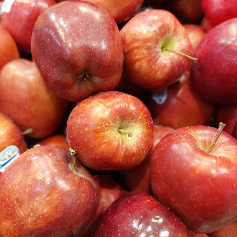 Red Apples in a Grocery Store Stock Photo - Image of berry, produce ...