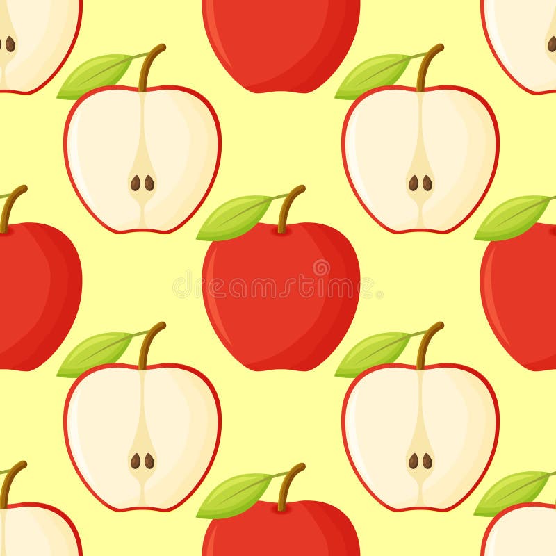 Red Apples Pattern Tile. Repeating Print. Perfect for Back To School or ...