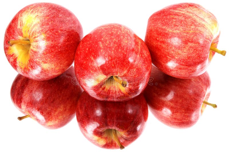 Red Apples Reflected it S Shape Stock Image - Image of fresh, healthy ...