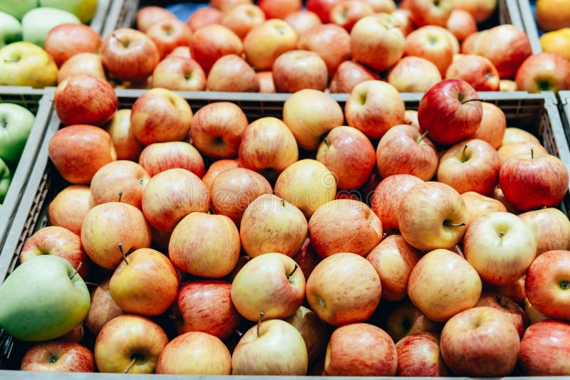 Red Apples for Sale in Market Stock Photo - Image of tasty, ripe: 147232392