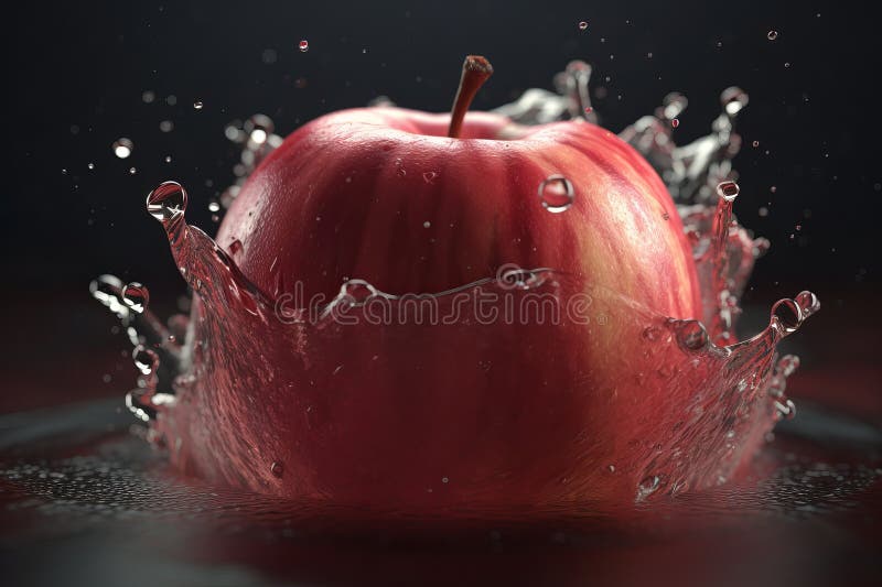 Red Apple Black Splash Stock Illustrations – 315 Red Apple Black Splash ...