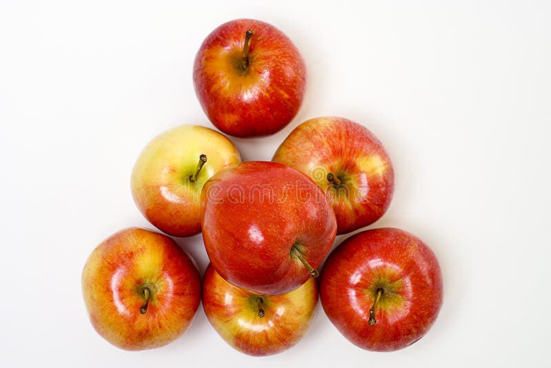 Red Apples on White Background Stock Photo - Image of sweet, healthy ...