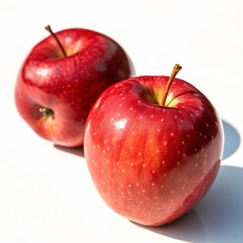 Red Apples on White, Fruit, Healthy Food Stock Illustration ...