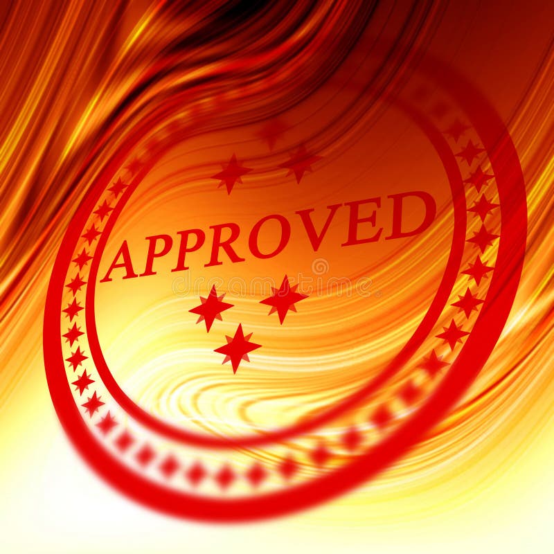 Red approved stamp stock illustration. Illustration of control - 4281774