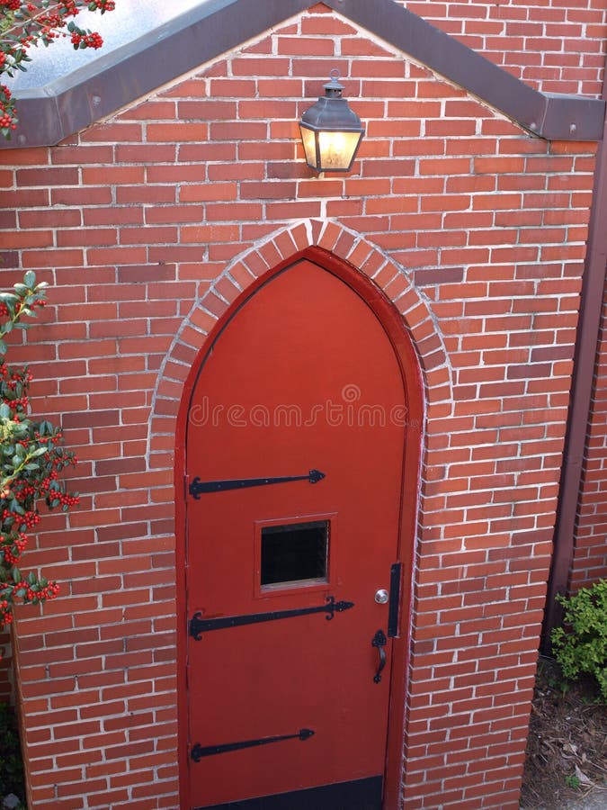 Red Arch Door Picture. Image: 4945535