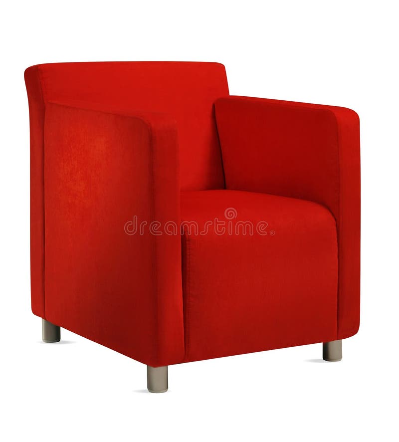 Red armchair stock photo. Image of unique, design, living - 23771056