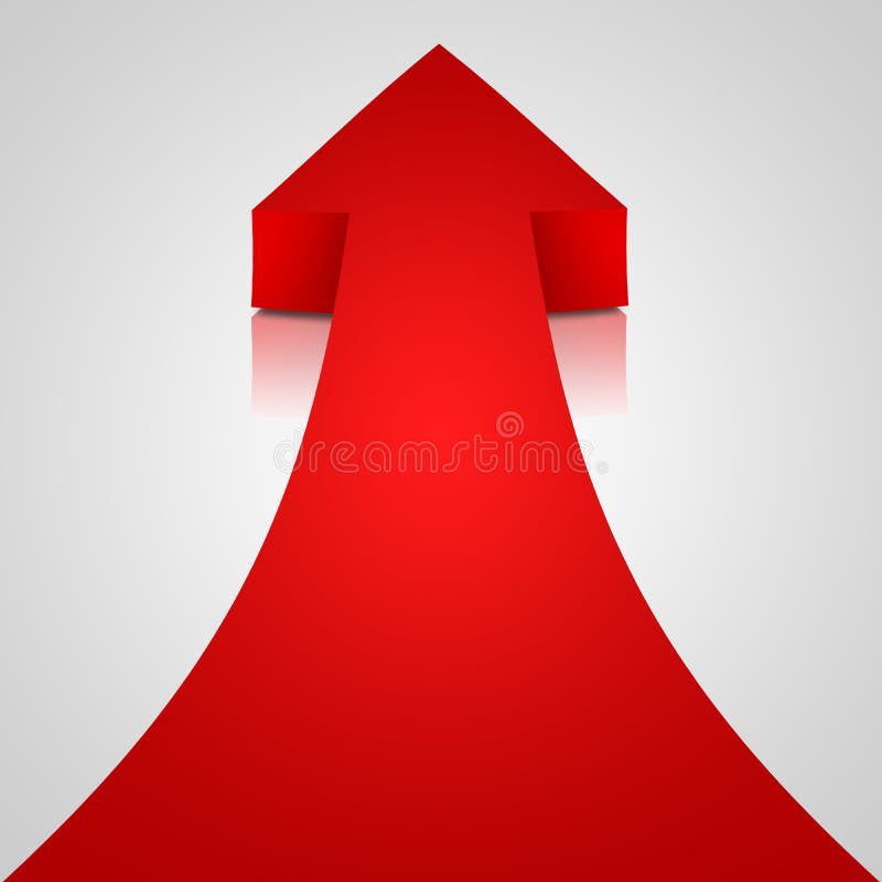 Red Carpet Arrow stock vector. Illustration of chart - 15832683