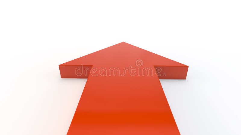 Red arrow stock illustration. Illustration of shiny, threedimensional ...