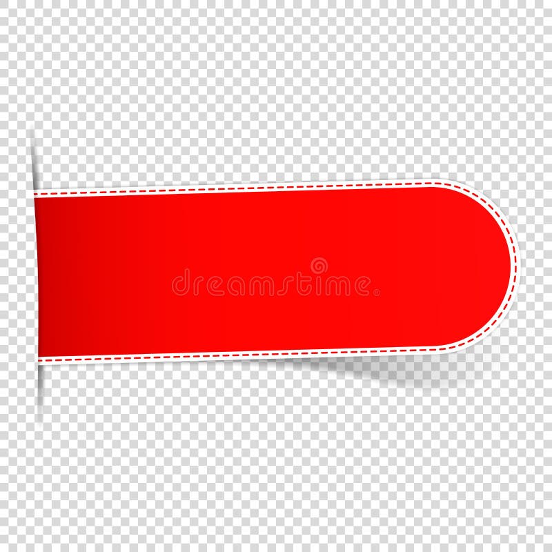 Red Arrow Banner with Place for Text on Transparent Background Stock ...