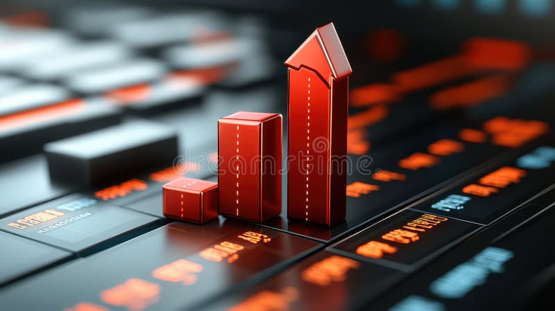 Red Arrow on Black Background, Symbol of Direction, Progress, and ...