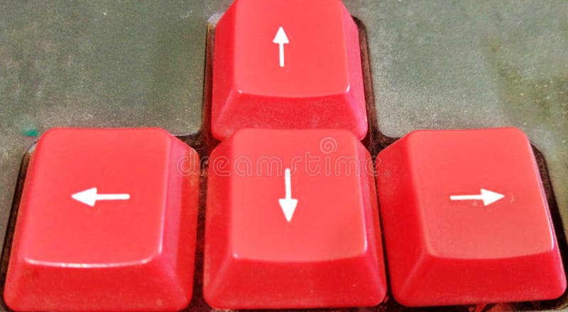 Red Arrow Keys on Computer Keyboard Stock Photo - Image of buttons ...