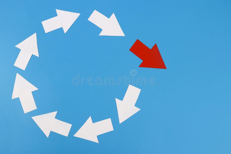 Red Arrow Changing Direction. the Concept of New Ideas, Business ...