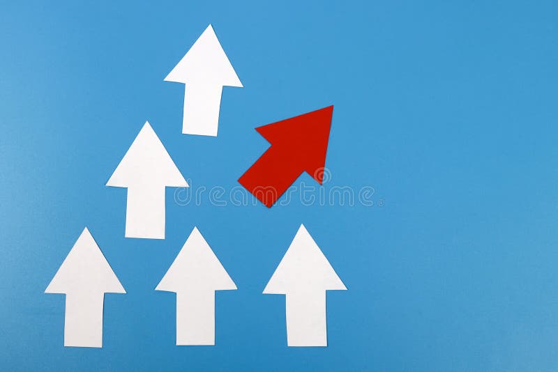 Red Arrow Changing Direction. the Concept of New Ideas, Business ...