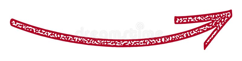 Red Curved Arrow Pointing Upward Stock Vector - Illustration of motion ...