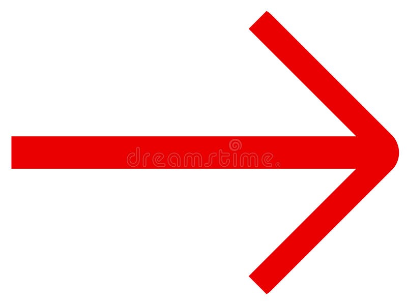 Red Arrow - Direction Icon or Pointer Stock Illustration - Illustration ...