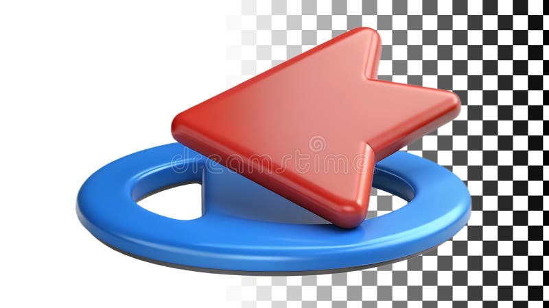 Red Arrow, Direction Indicator for Navigation and UI Design Png ...