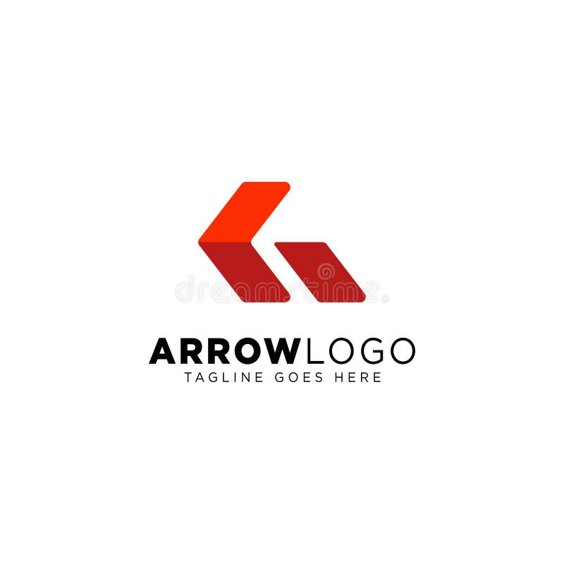 Red Arrow Direction Logo Design Template Vector Illustration Stock ...