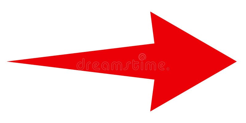 Red Arrow, Direction Simple Symbol Stock Vector - Illustration of ...