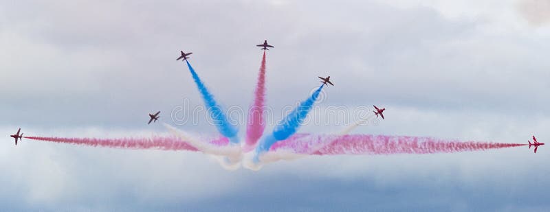 Red Arrow Display Team stock image. Image of force, aviation - 54147537