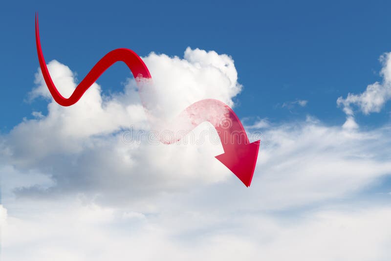 Red Arrow Drop Down Above Syringe Use As Graph on Glossy Floor, Stock Image - Image of graphic ...