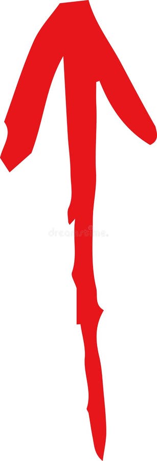 Red Arrow Drawn with Rough Lines Stock Vector - Illustration of rough ...