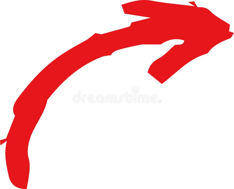 Red Arrow Drawn with Rough Lines Stock Vector - Illustration of ...
