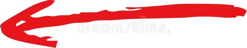 Red Arrow Drawn with Rough Lines Stock Vector - Illustration of rough ...