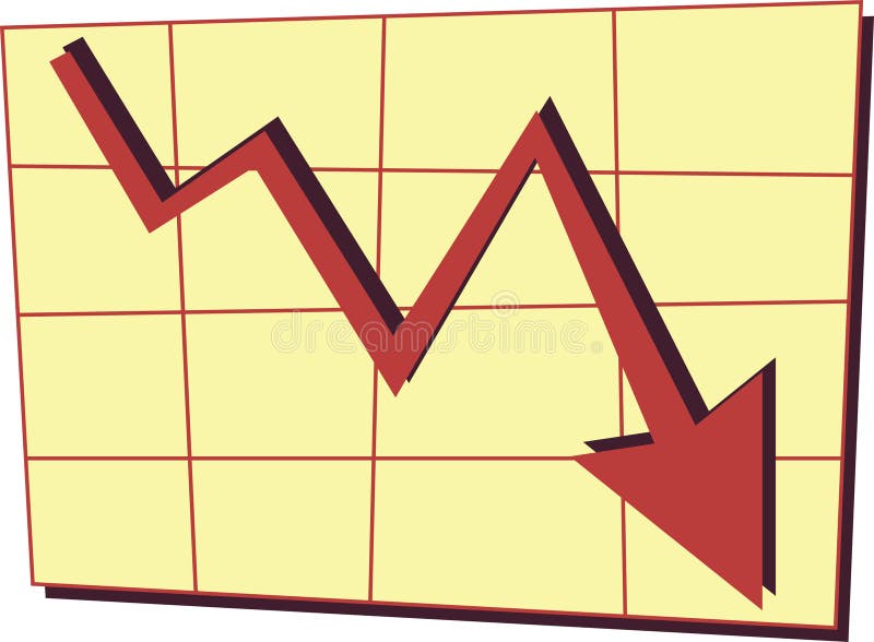 3dline going down stock illustration. Illustration of performance - 96125