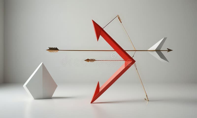 Red Arrow with Gold Tips and White Arrow with Gold Tips are Connected ...