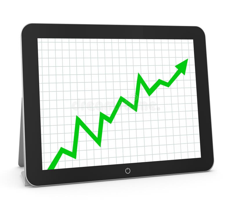 Red arrow graph stock illustration. Illustration of increase - 55827602