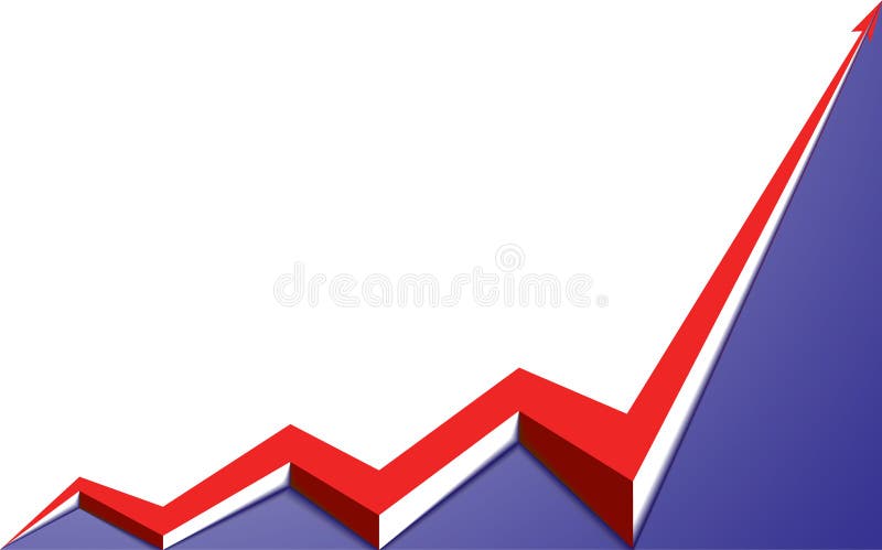 Red Arrow on the Background of the Lines of the Graph Stock Vector ...
