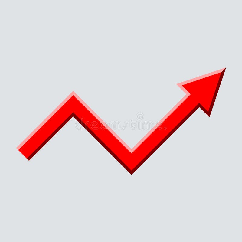 Red Arrow Isolated on White Stock Illustration - Illustration of ...