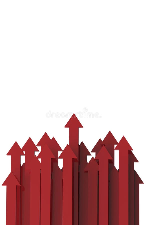Arrow Growing Graph Vector Icon. Progress Arrow Grow Sign Illustration ...