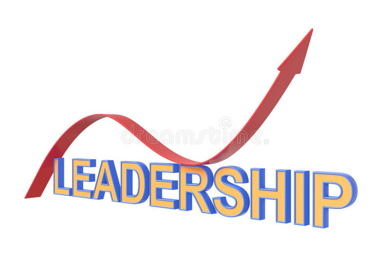 Red Arrow Growing Chart and Text LEADERSHIP. Development Concept Stock ...