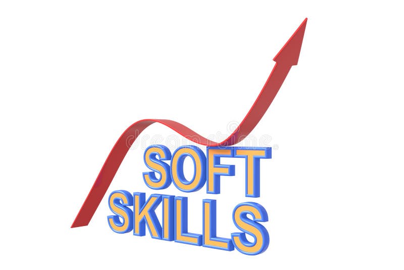 Red Arrow Growing Graph and Text Soft Skills. Development Concept Stock ...