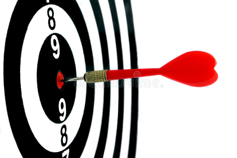 Red Arrow Hit in the Center of Target-4 Stock Photo - Image of perfect ...