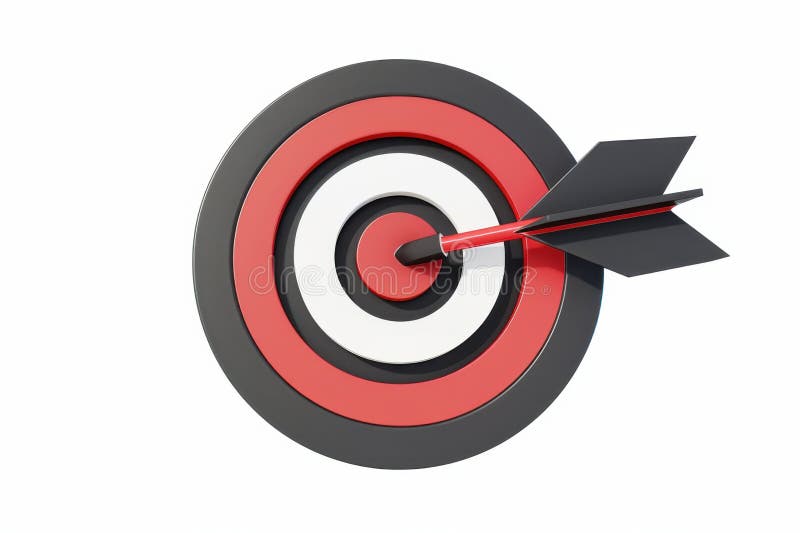 A Red Arrow Hitting the Bullseye of a Red and White Target, Symbolizing ...