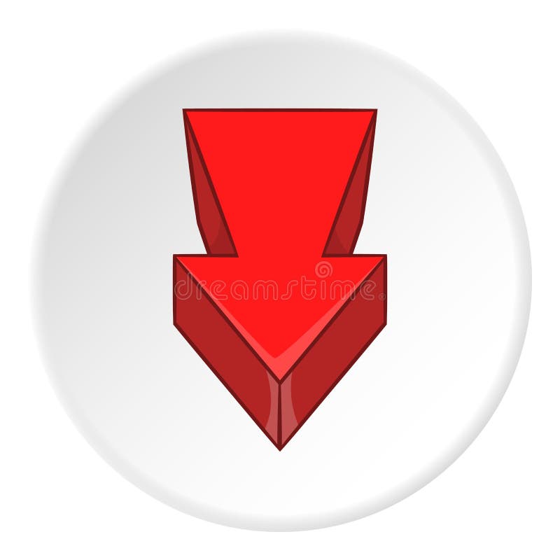 Red Arrow Icon, Cartoon Style Stock Vector - Illustration of cartoon ...