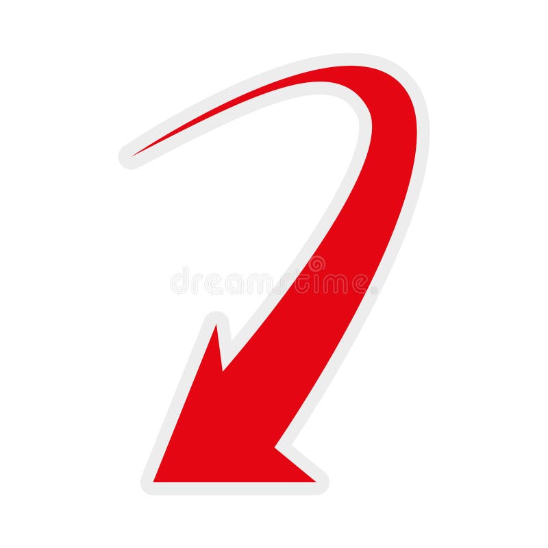 Red Arrow Icon. Direction Design. Vector Graphic Stock Illustration ...